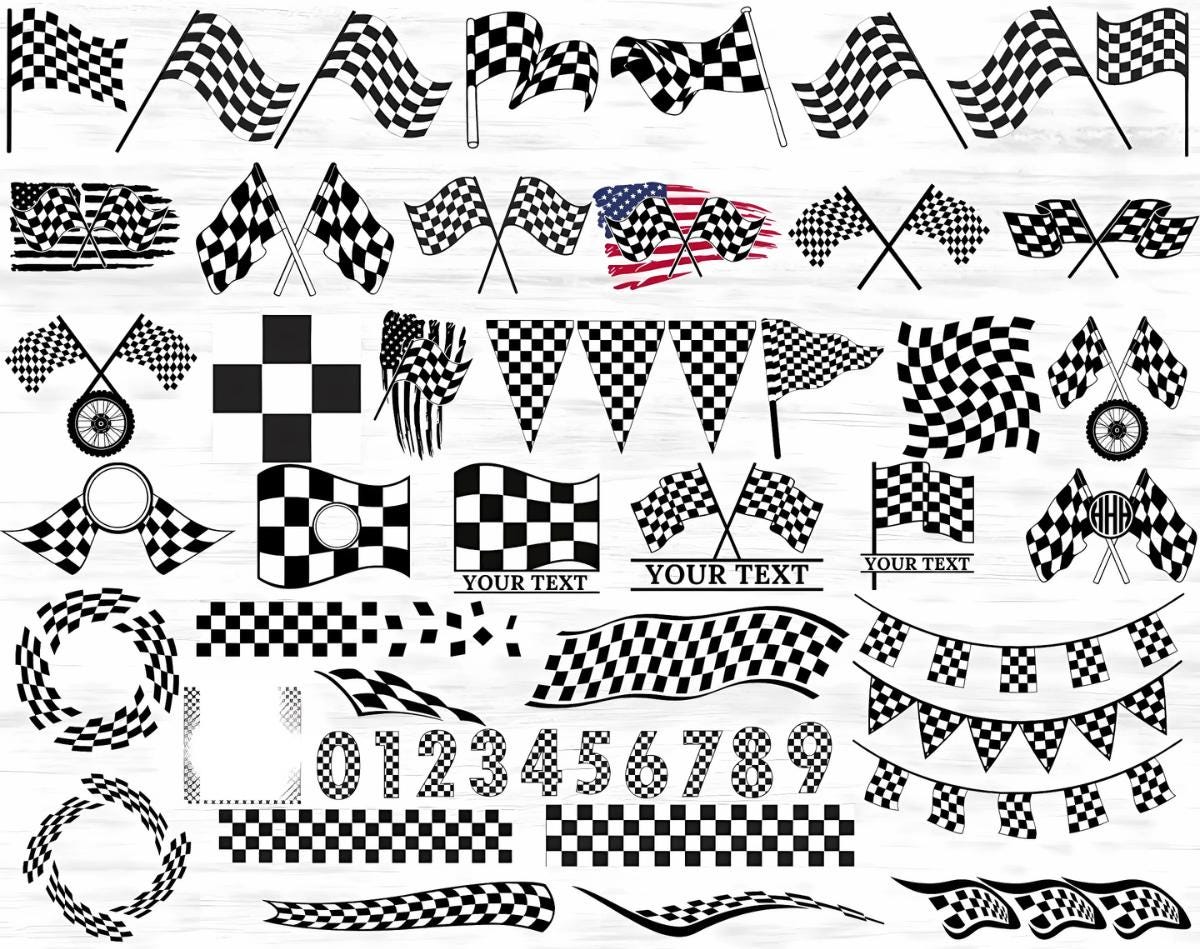 RACING FLAG SVG, Instant Download, Racing Stripes Svg, Racing Clipart ...