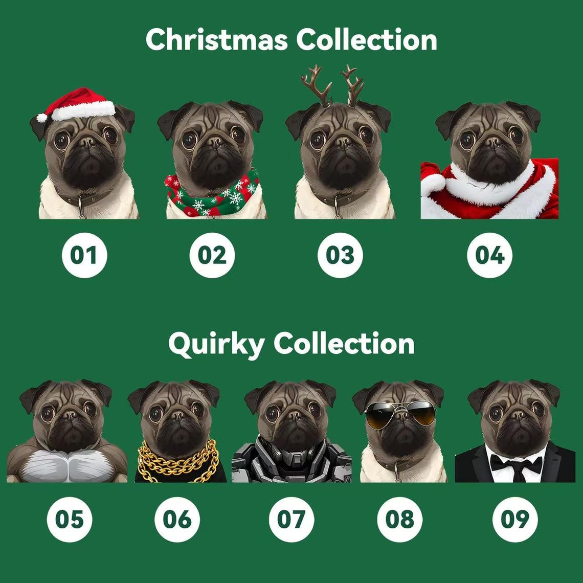 Custom Pet Art Design, Digital PNG Pet Art, Custom Christmas Pet ...