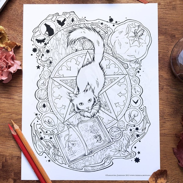 Pagan Coloring Page - Etsy