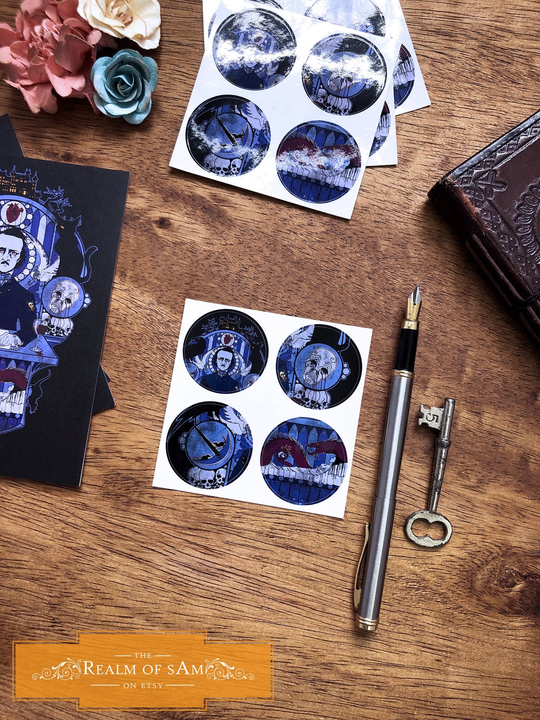 Edgar Allan Poe Sticker Sheet: Gothic Horror Vinyl Stickers - Etsy
