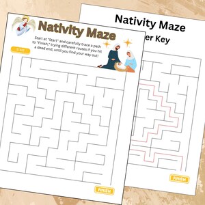Nativity Maze Printable Game for Kids, Adults, and Seniors - Etsy