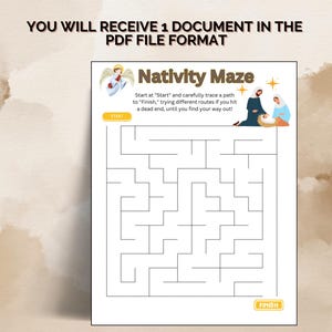 Nativity Maze Printable Game for Kids, Adults, and Seniors - Etsy