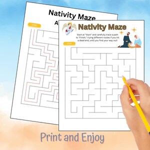 Nativity Maze Printable Game for Kids, Adults, and Seniors - Etsy