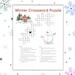 Winter Crossword Puzzle Printable Worksheet Game for Kids, Adults ...