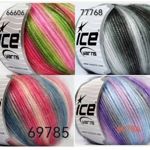 Picasso Rainbow Ice Yarns - Self-striping Fuzzy With Subtle Sheen ...