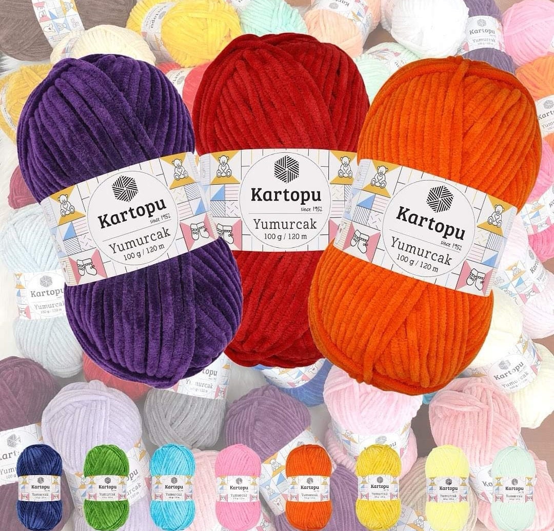 Velvet Soft Yarn Kartopu Yumurcak Hand Knitting Yarns Plush Yarn/ Sweet ...