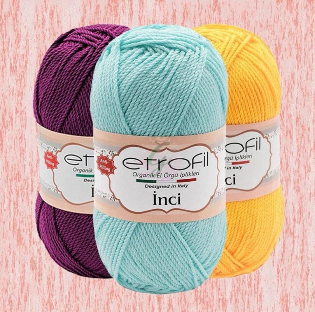 Premium Antipilling Acrylic Yarns - Etrofil İnci Hand Knitting Yarns ...