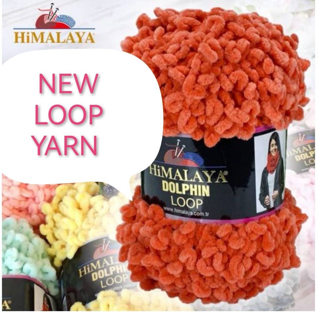 Himalaya Dolphin Loop - Puffy Fluffy Finger Knitting Yarn -44 Meters ...