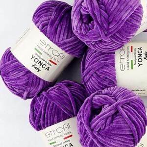 Velvet Amigurumi Soft Yarn - Etrofil Yonca Velvet Hand Knitting Yarns ...