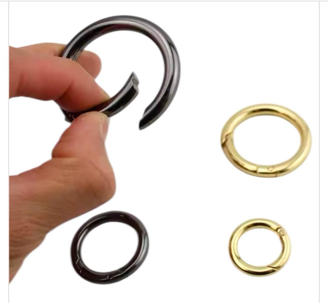 2 Spring Gate Ring for Bags | 6 Sizes 1-1.5-2- 2.5-3.5-4 Cm | Gold ...