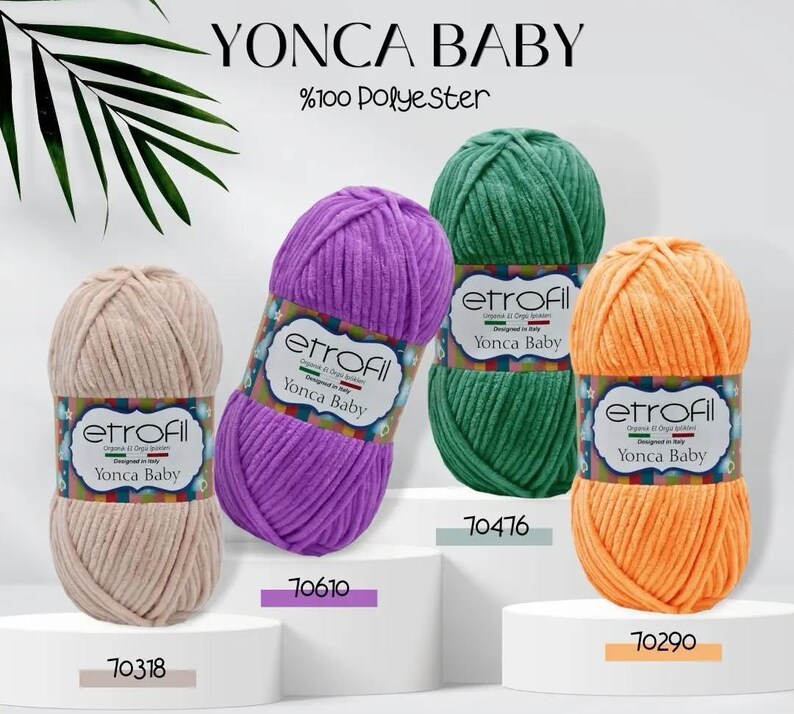 Velvet Amigurumi Soft Yarn - Etrofil Yonca Velvet Hand Knitting Yarns ...