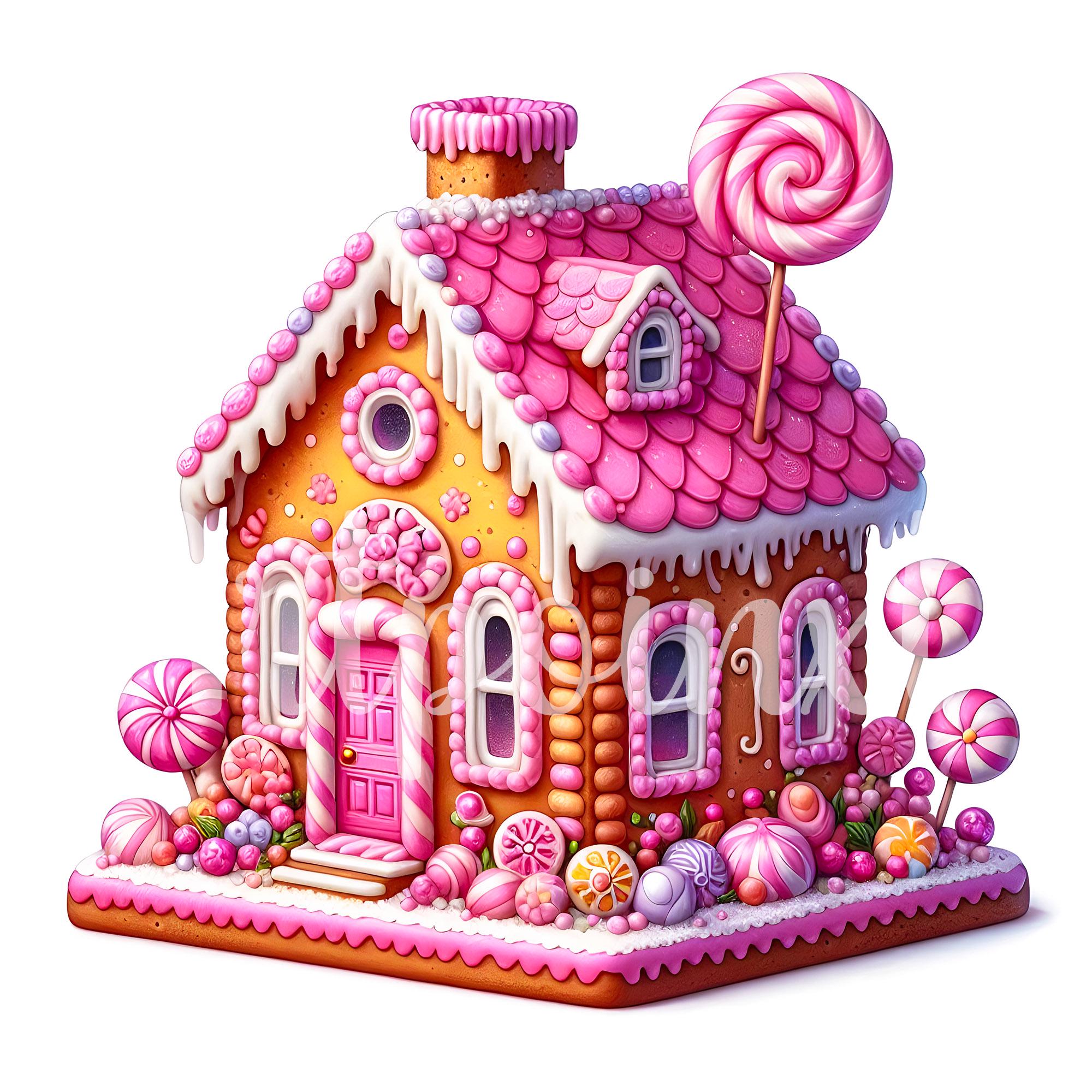 Gingerbread Candy House Clipart | Set of 20 | High Quality 300 DPI ...