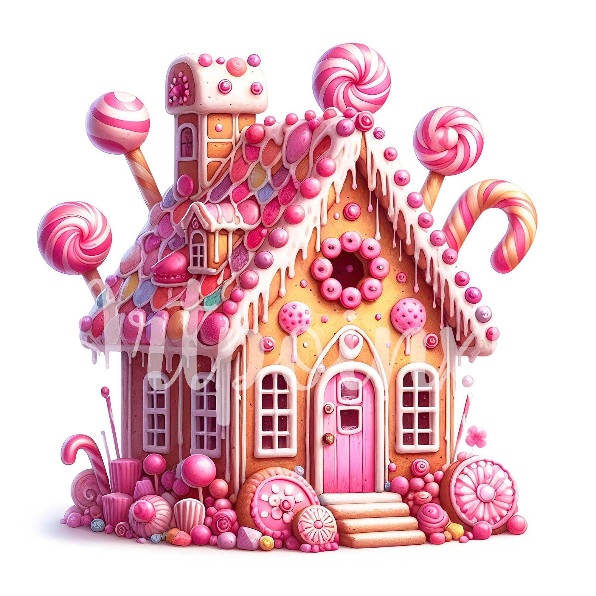 Gingerbread Candy House Clipart | Set of 20 | High Quality 300 DPI ...