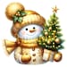Gold Snowman Clipart | Set of 21 | High Quality 300 DPI Jpegs | Gold ...
