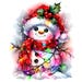 14 Cute Snowman Clipart Set, Funny Snowman With Christmas Lights ...