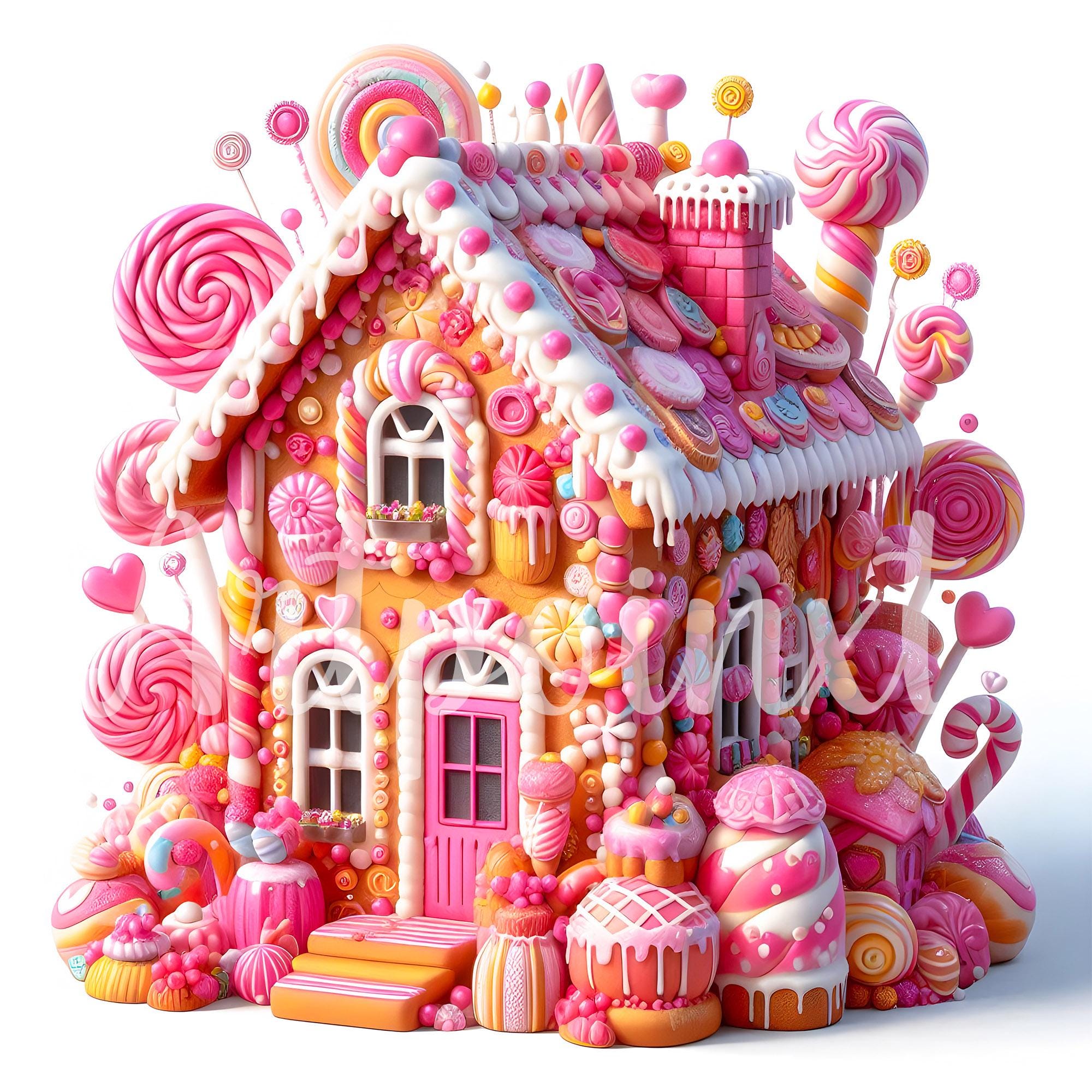 Gingerbread Candy House Clipart | Set of 20 | High Quality 300 DPI ...