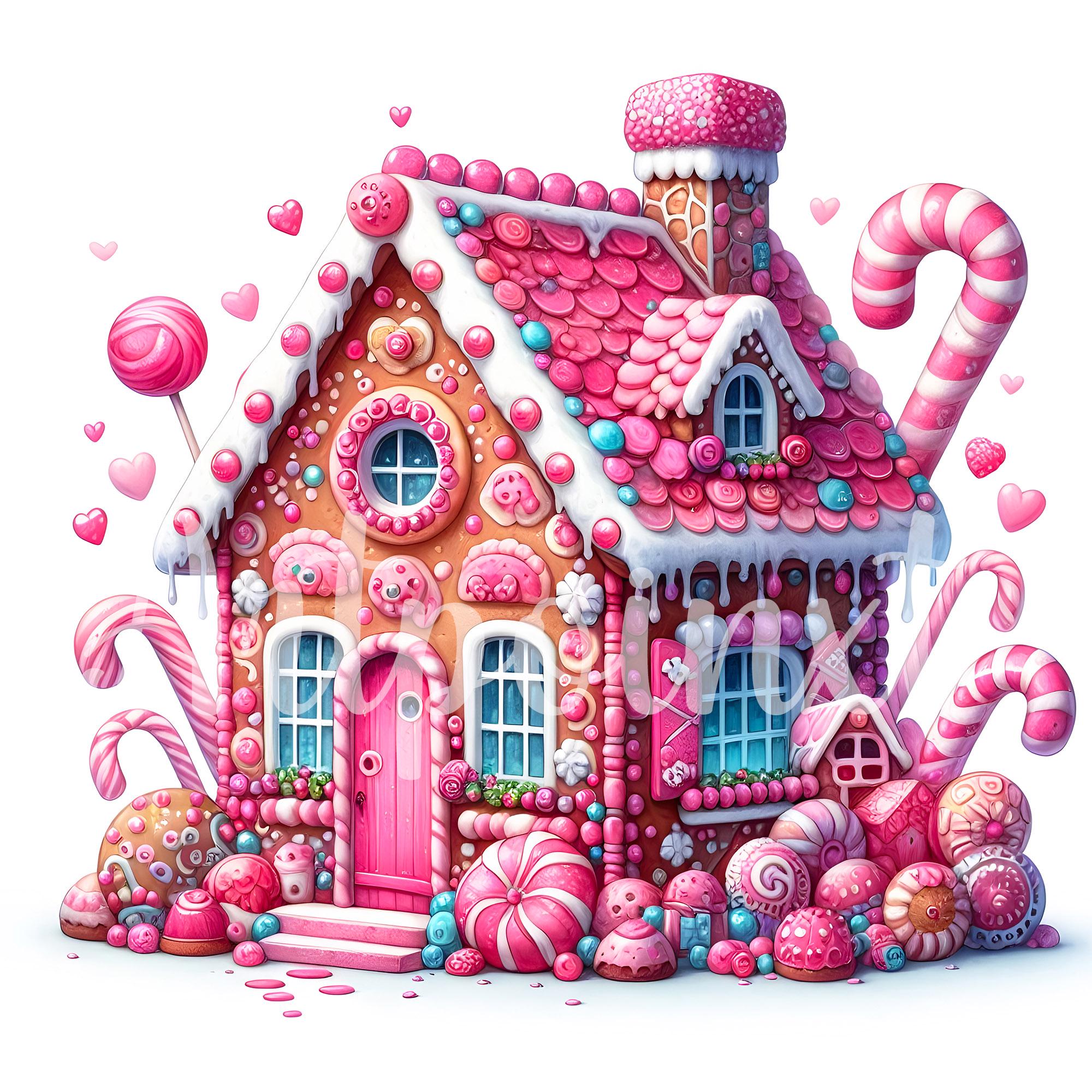 Gingerbread Candy House Clipart | Set of 20 | High Quality 300 DPI ...