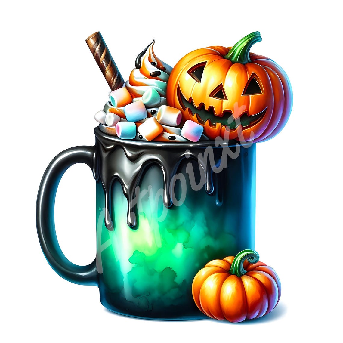 Halloween Spooky Drinks Clipart | Set of 10 | 300 DPI JPEG | Witch ...