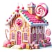 Gingerbread Candy House Clipart | Set of 20 | High Quality 300 DPI ...