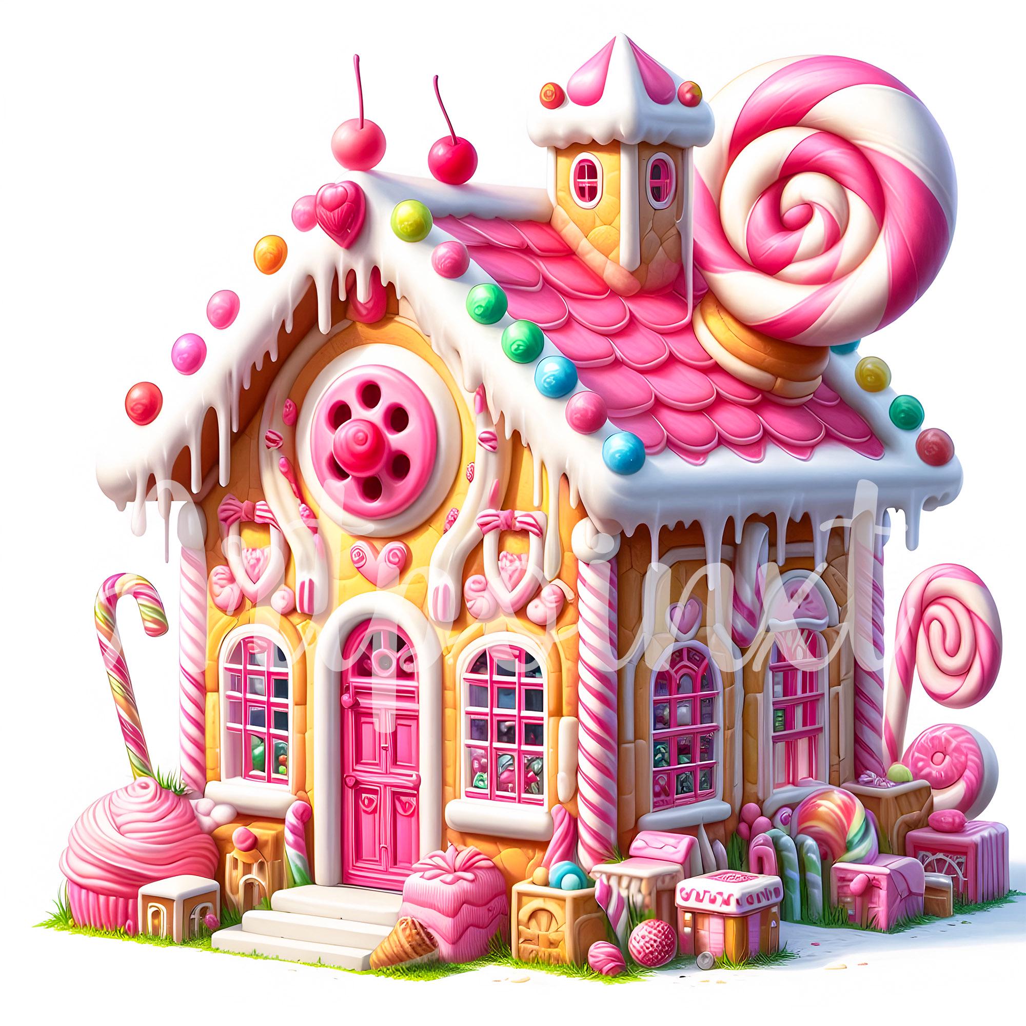 Gingerbread Candy House Clipart | Set of 20 | High Quality 300 DPI ...