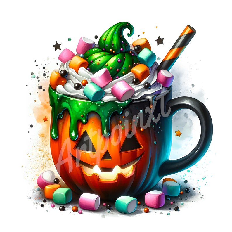 Halloween Spooky Drinks Clipart | Set of 10 | 300 DPI JPEG | Witch ...
