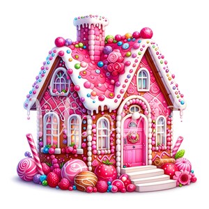 Gingerbread Candy House Clipart | Set of 20 | High Quality 300 DPI ...