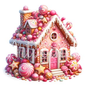 Gingerbread Candy House Clipart | Set of 20 | High Quality 300 DPI ...