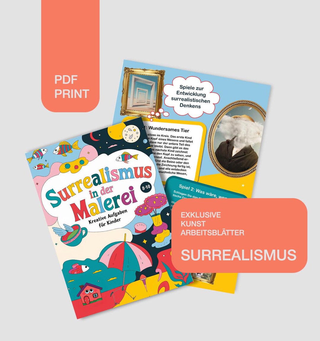 Surrealism Worksheets Art, Exercise Sheets, Art Lessons, PDF, Preschool ...