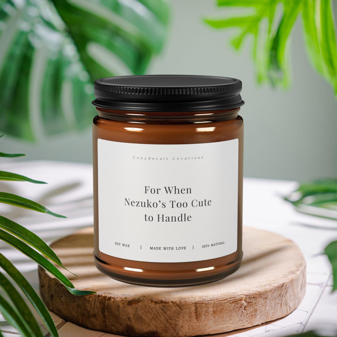 Demon Slayer Gift for Anime Lover, Nezuko Inspired Funny Soy Wax Gift ...