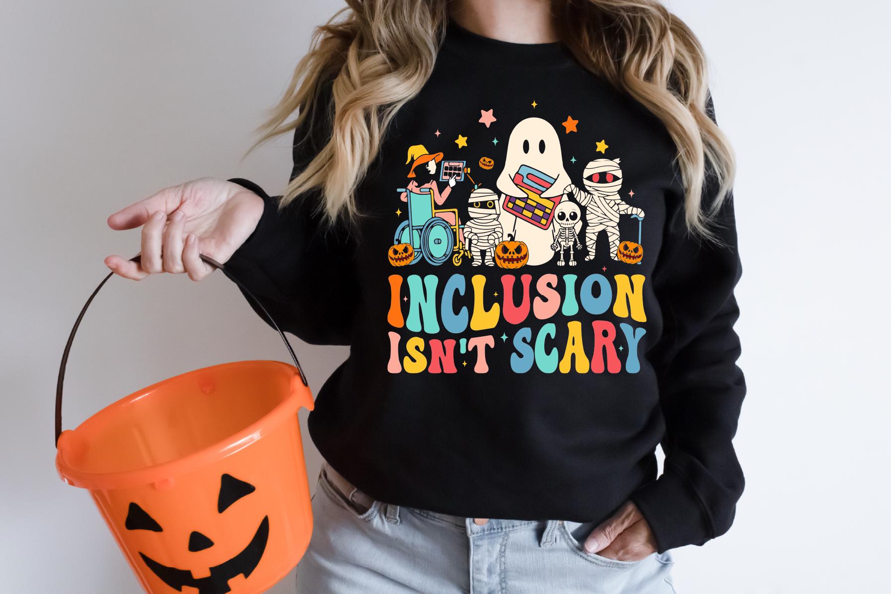 Halloween Inclusion Isn't Scary Shirt, Inclusion Awareness Sweater ...