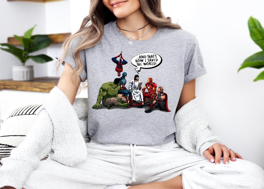 And That's How I Saved the World Shirt, Jesus and Superheroes T-shirt ...