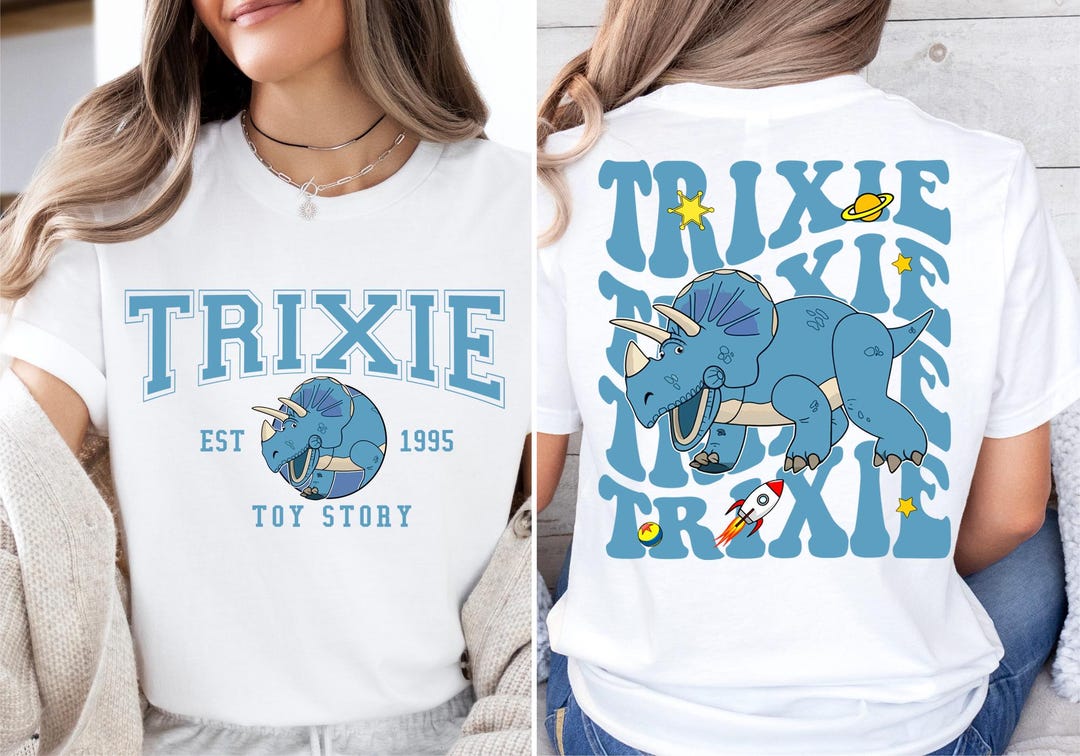 Toy Story Blue Trixie Shirt, Pixar Triceratops Trixie T-shirt, Trixie ...