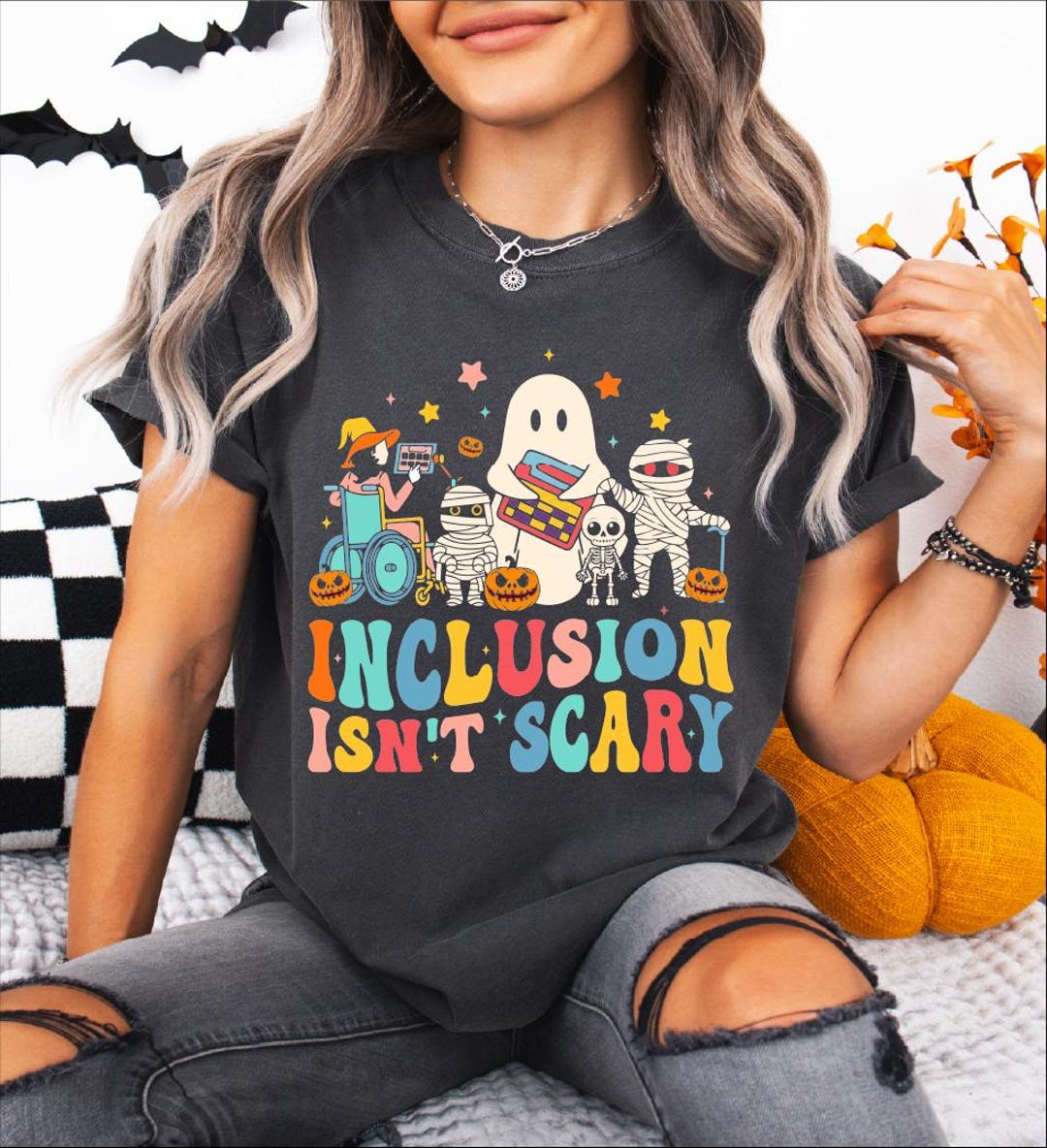 Halloween Inclusion Isn't Scary Shirt, Inclusion Awareness Sweater ...