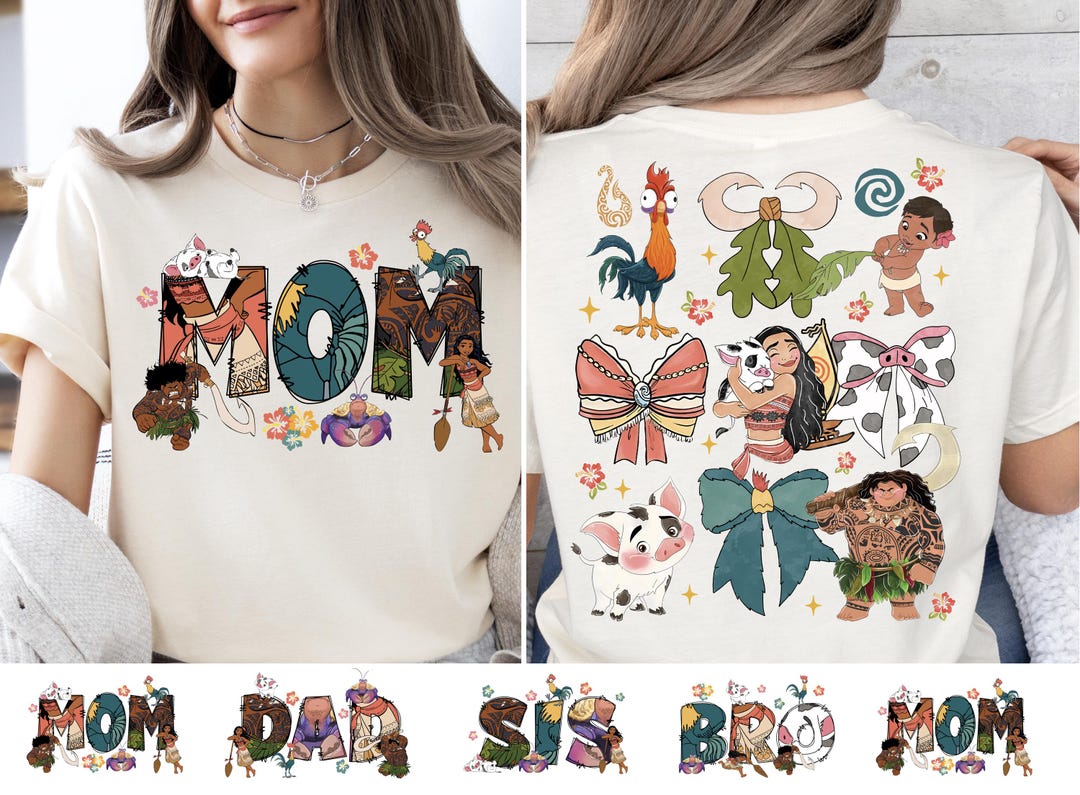 Disney Moana Family T-shirt, Moana Mom Dad Sweatshirt, Disney Moana ...