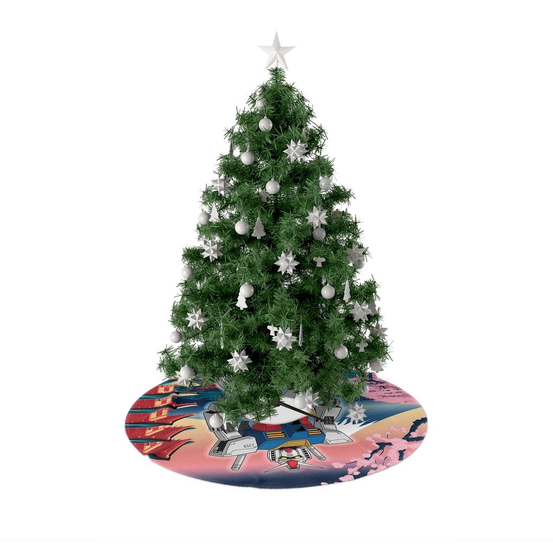 Gundam Sakura Christmas Tree Skirt - Etsy