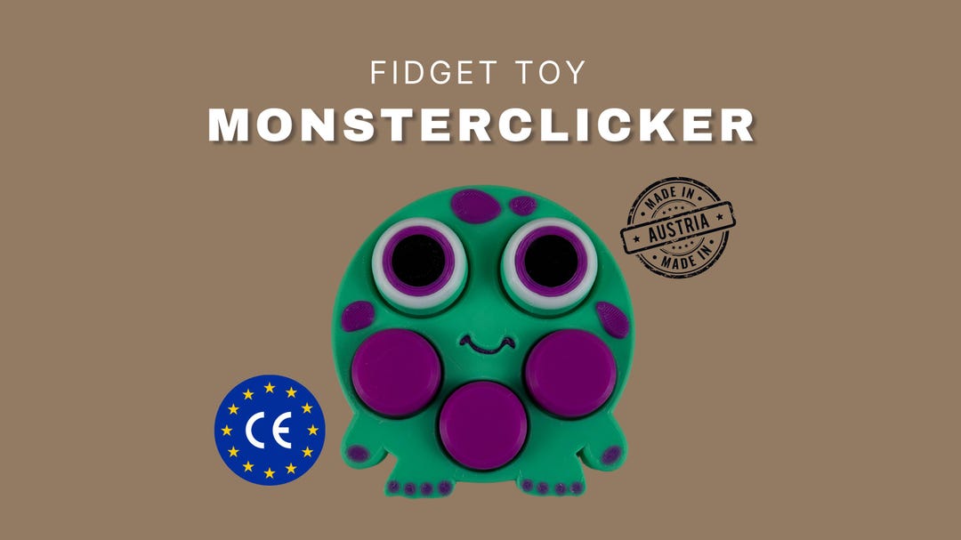 Monster Clicker, Fidget Toy Clicker, Toy Monster Design - Many Colors ...