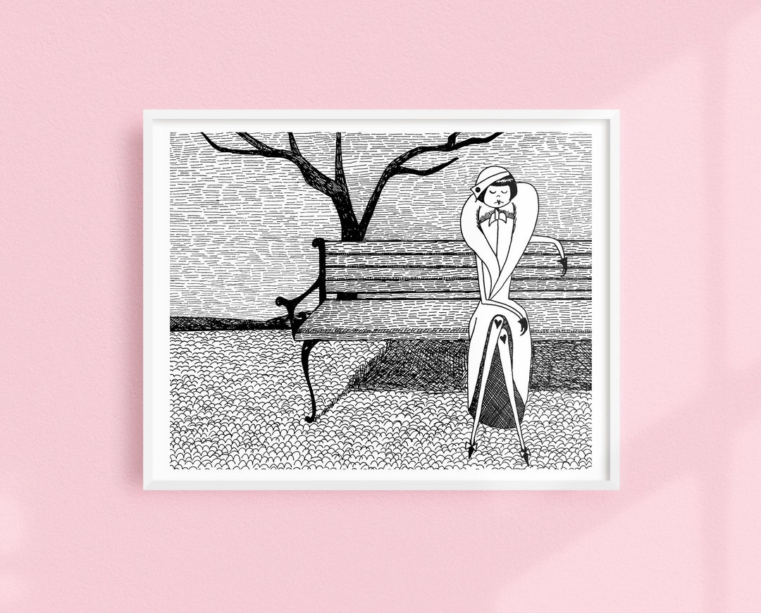 Waiting Patiently for Spring // Art Deco Fall Winter Printable - Etsy