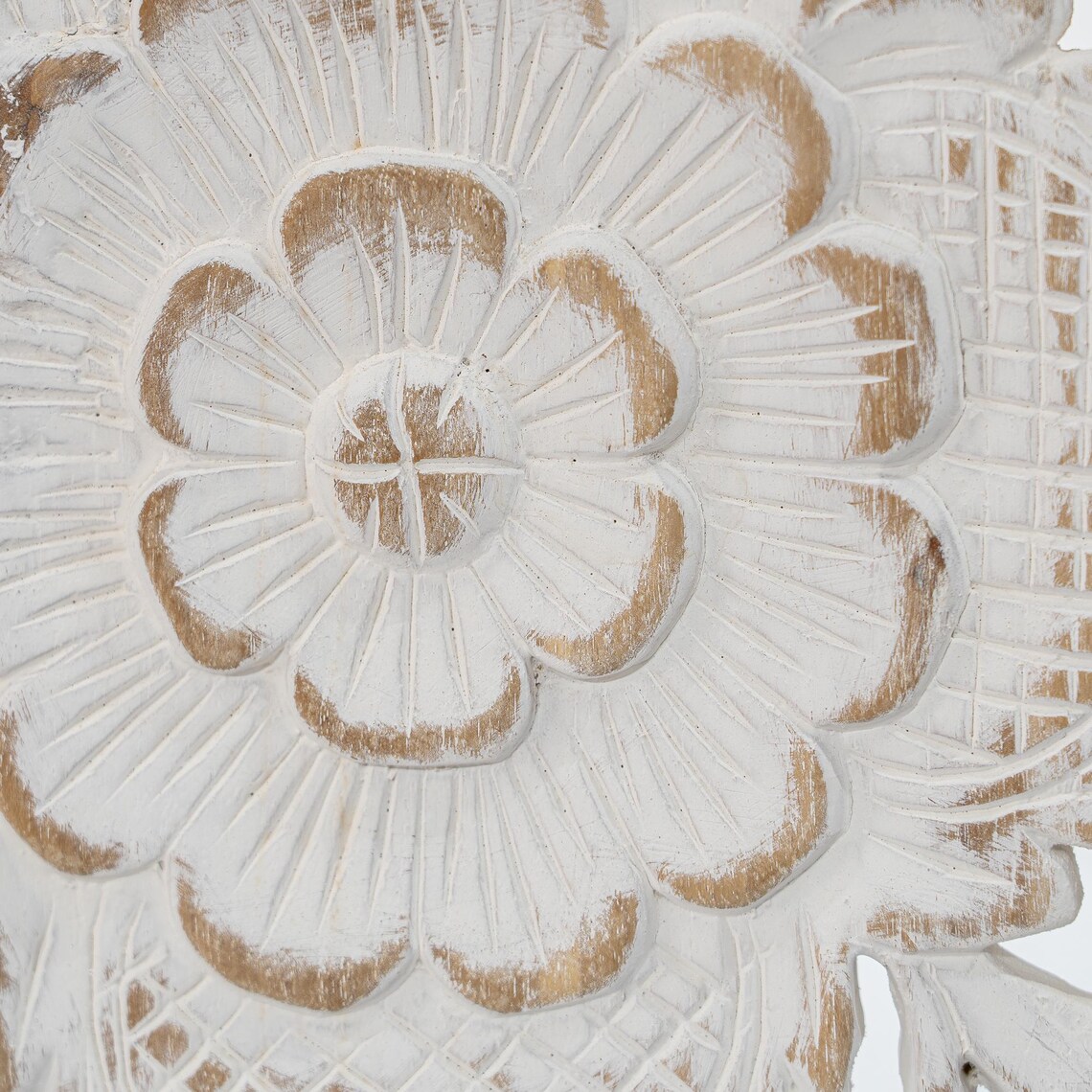 Boho Teak Wood Cabinet Door, Hand-carved Wood Wall Panel, Whitewashed ...