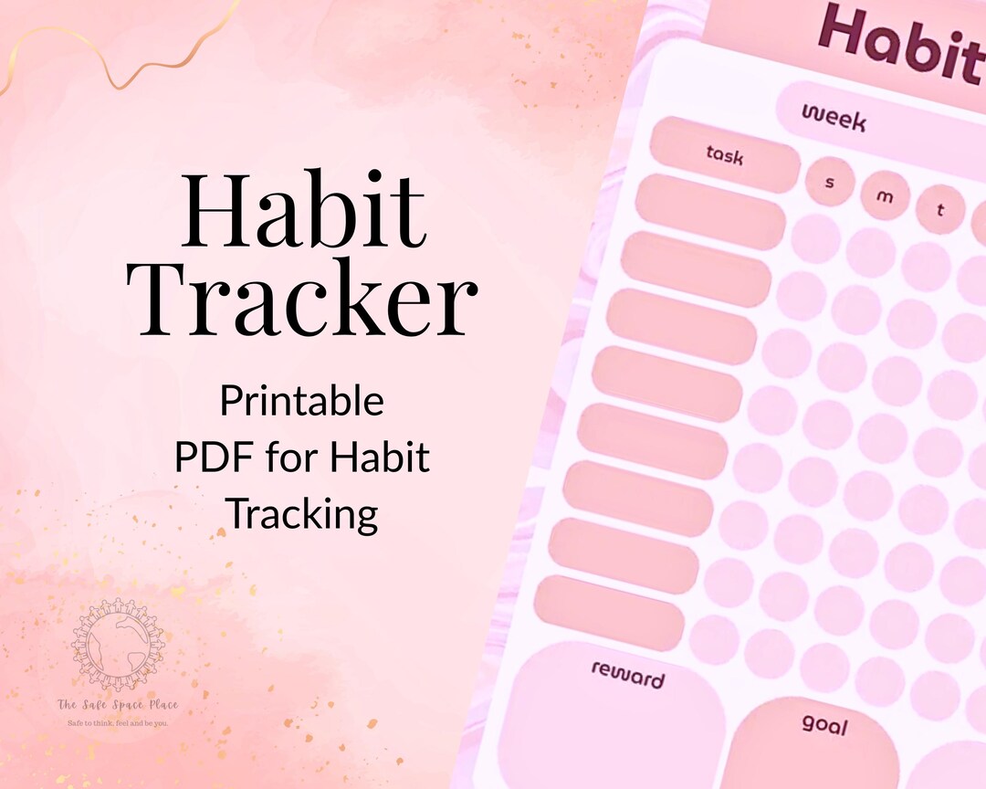 Habit Tracker Printable | Daily Habit Chart | Digital Download | Self ...
