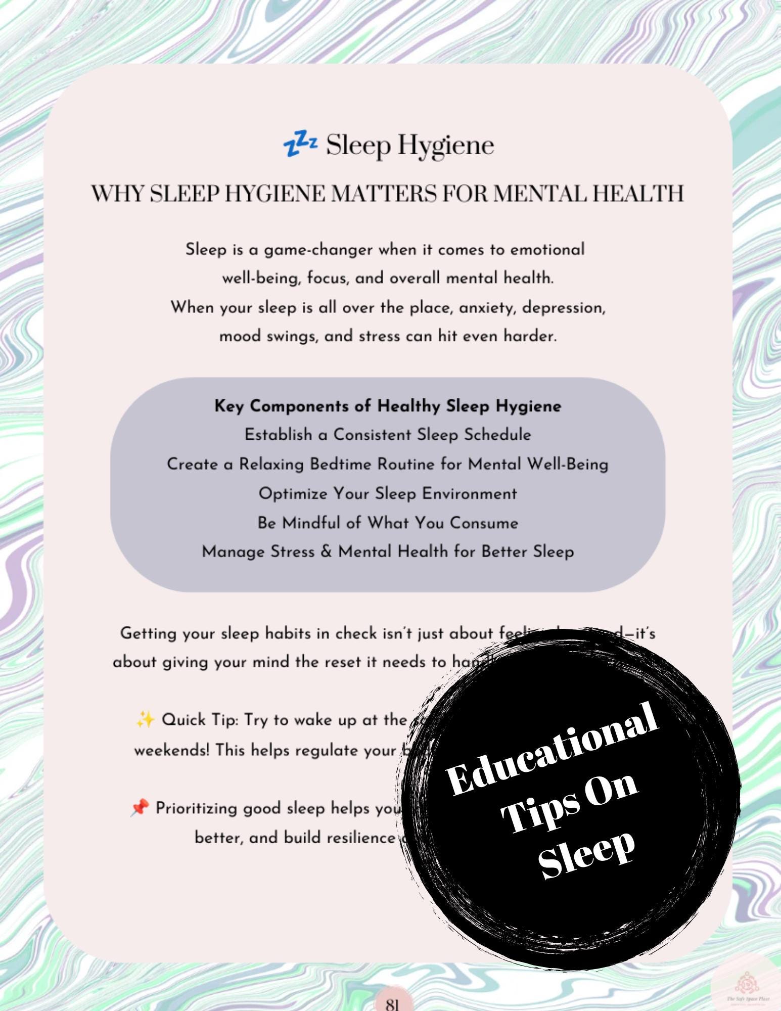 Sleep Hygiene Worksheet: Bedtime Routine Planner for Anxiety & Stress ...