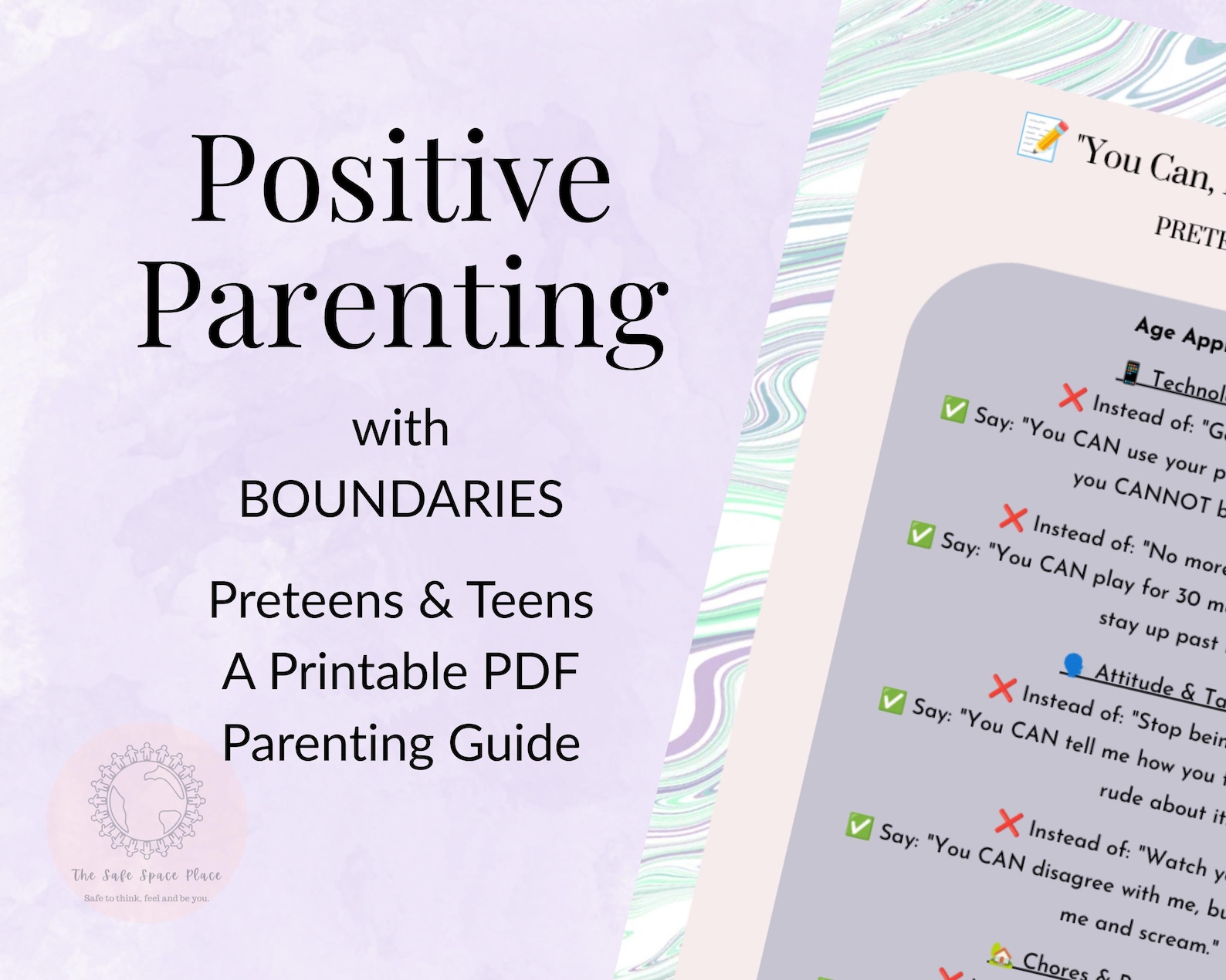 Positive Parenting Printable | Setting Boundaries Guide for Preteens ...