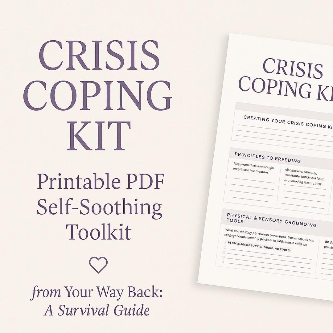 Crisis Coping Kit Printable | Mental Health PDF | Self-soothing Toolkit ...