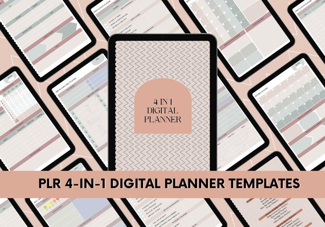PLR Digital Planner Template: Daily, Weekly, Monthly (canva Editable ...