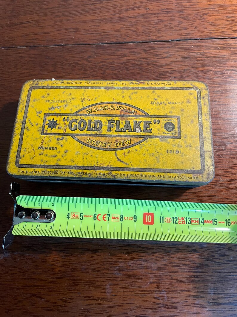 Vintage Tobacco Tin - "gold Flake" Honey Dew - Estimated Date From the ...