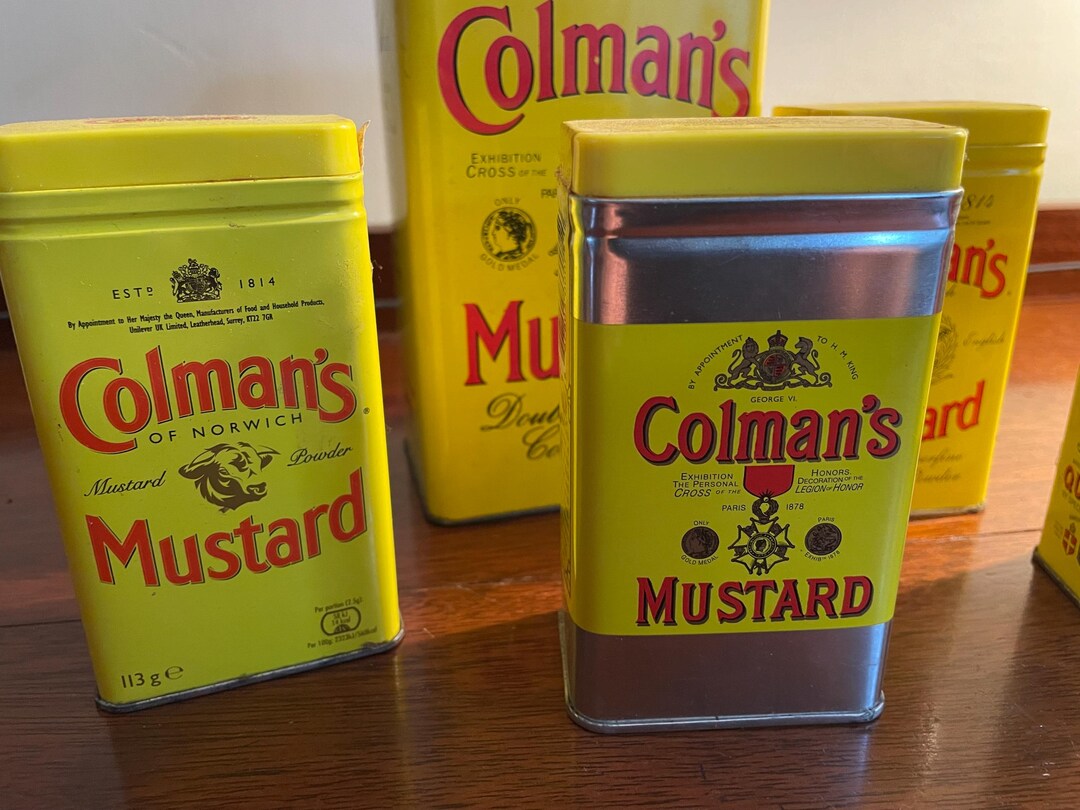 Collection of 5 Colman's Mustard Tins Dating Between 1998 to 2009 - Etsy