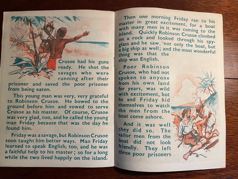 Original Fairylite Robinson Crusoe in Story & Pictures C.1950s - Etsy