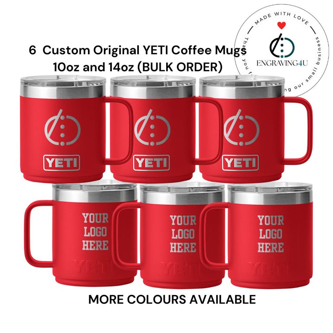 6 Custom YETI Rambler 10oz, BULK ORDER Stackable Mug With Magslider Lid ...