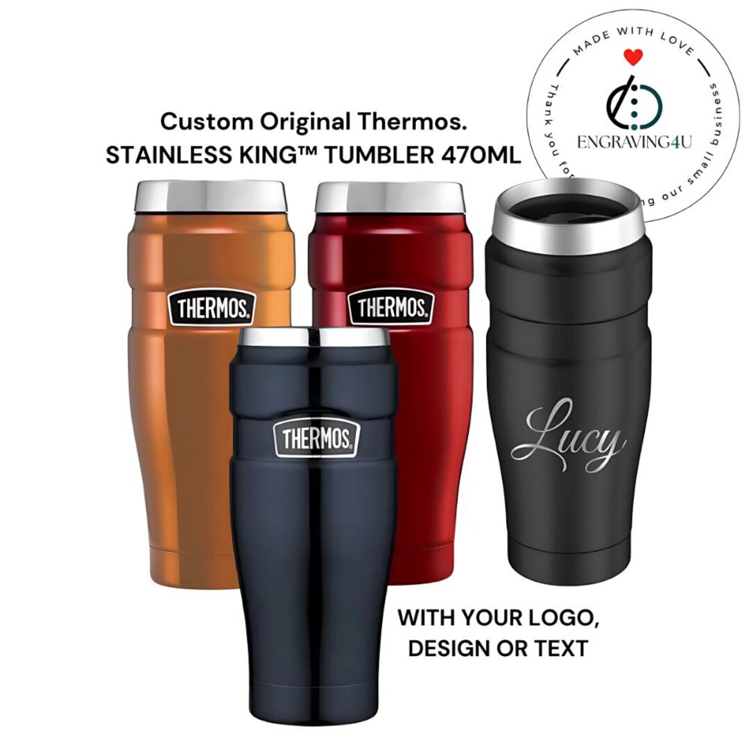 Personalized Insulated Travel Mug Custom Engraved Thermos Tumbler 470ml ...
