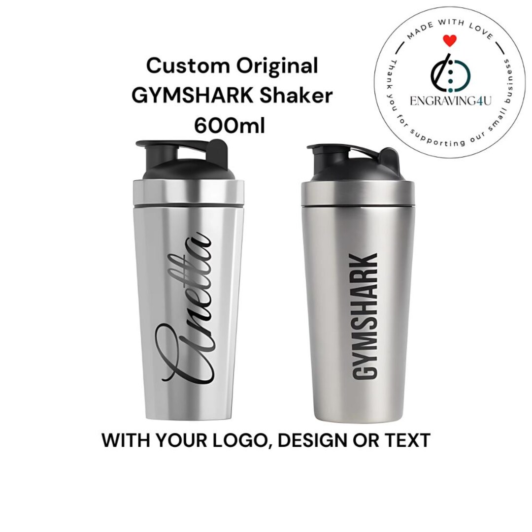 Custom Gymshark Metal Shaker, Personalised With Logo or Name, Original ...