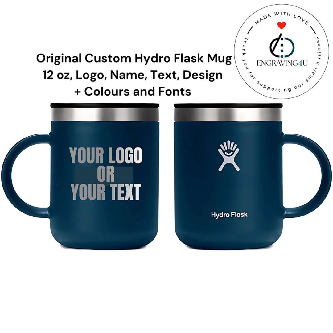 Personalized Hydro Flask Travel Coffee Mug 12 Oz Custom Engraved With ...
